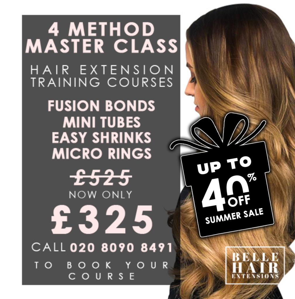 4 Method Master Hair Extension Class - Keratin Fusion bonds, Mini Tubes ...